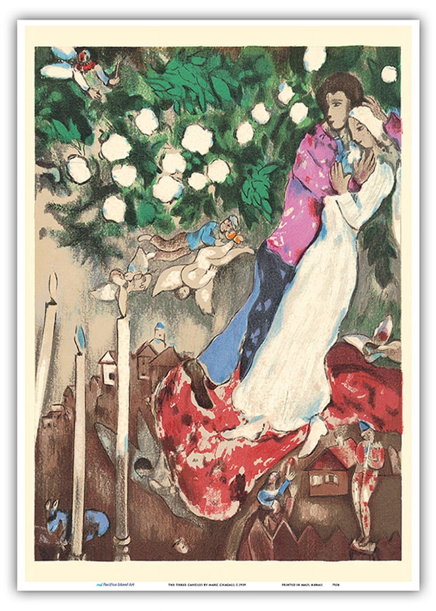 The Three Candles - Floating Angels - From an Original Color Painting ...