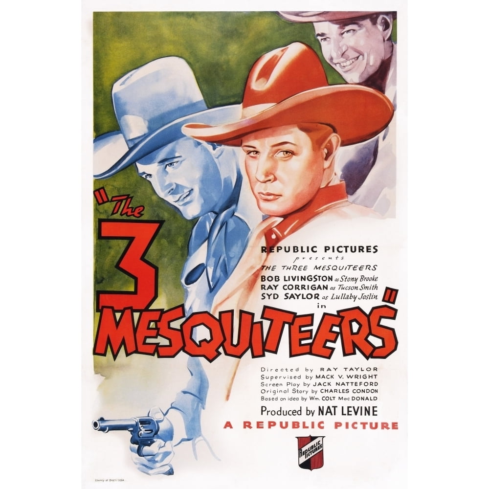 The Three Mesquiteers Us Poster Art Bob Livingston Ray Corrigan Syd Saylor 1936 Movie Poster ...