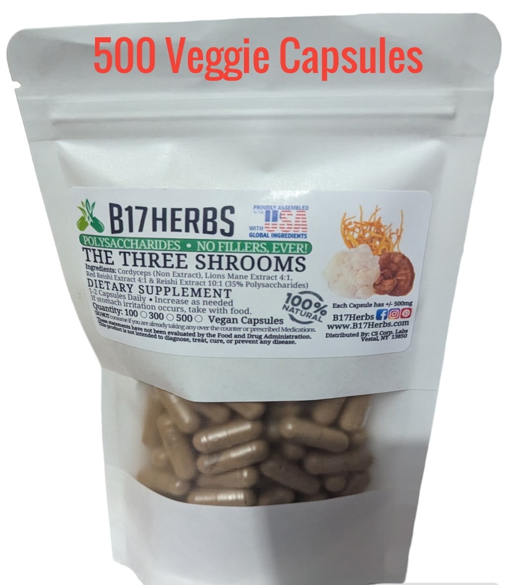 The Three Mushroom Blend - Hand Crafted w/No Fillers - Lions Mane ...