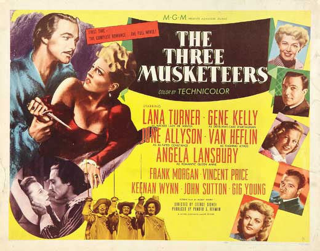 The Three Musketeers - movie POSTER (Half Sheet Style A) (22" x 28 ...