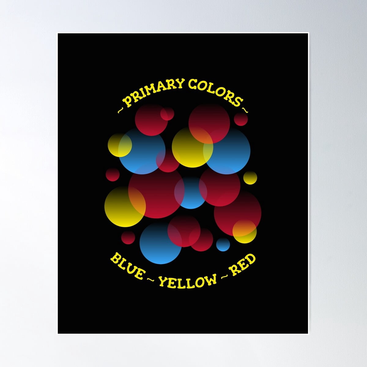 The Three Primary Colors Are Yellow, Red, And Blue Poster Wall Art ...