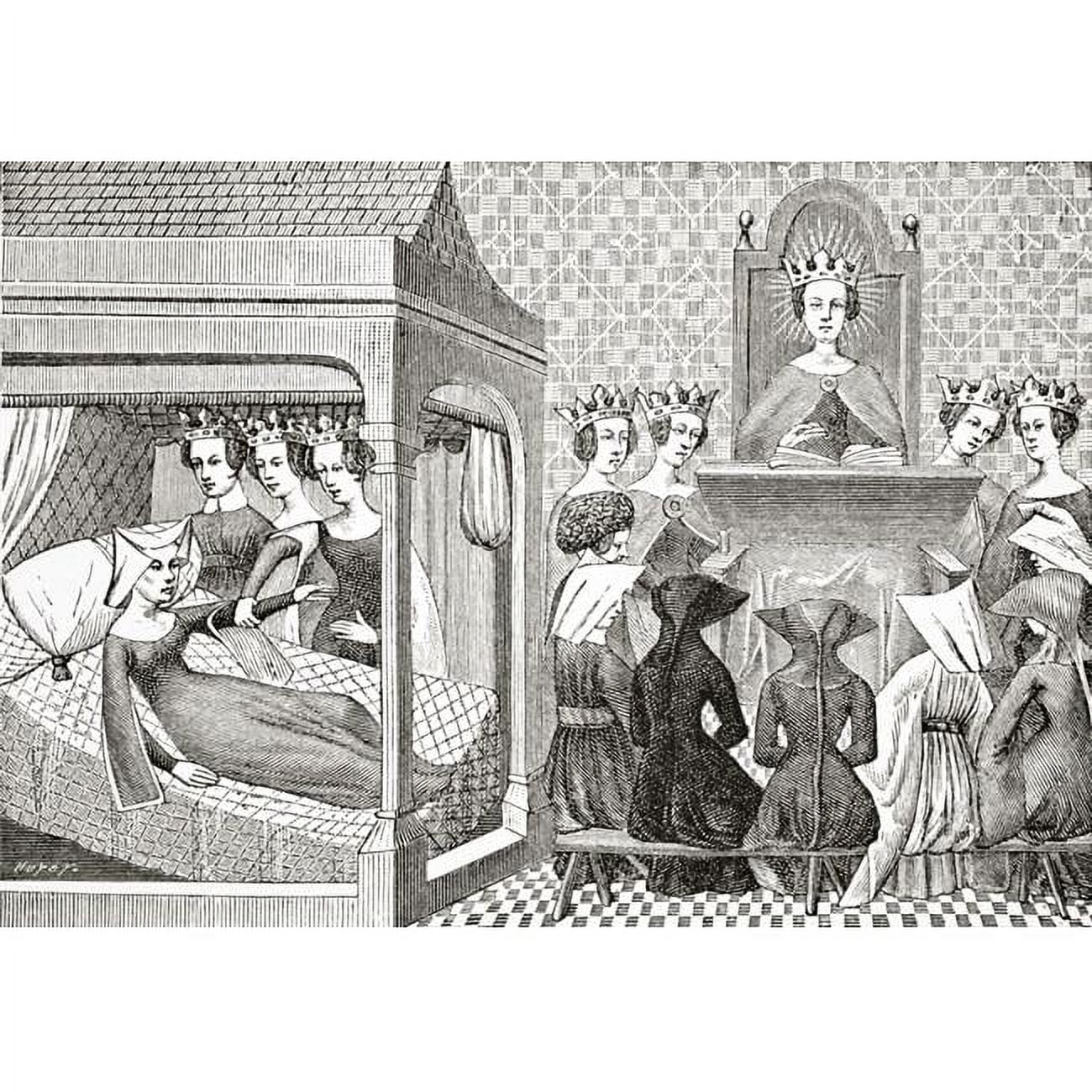 The Three Virtues Reason Uprightness & Justice Urge Christina De Pisan ...