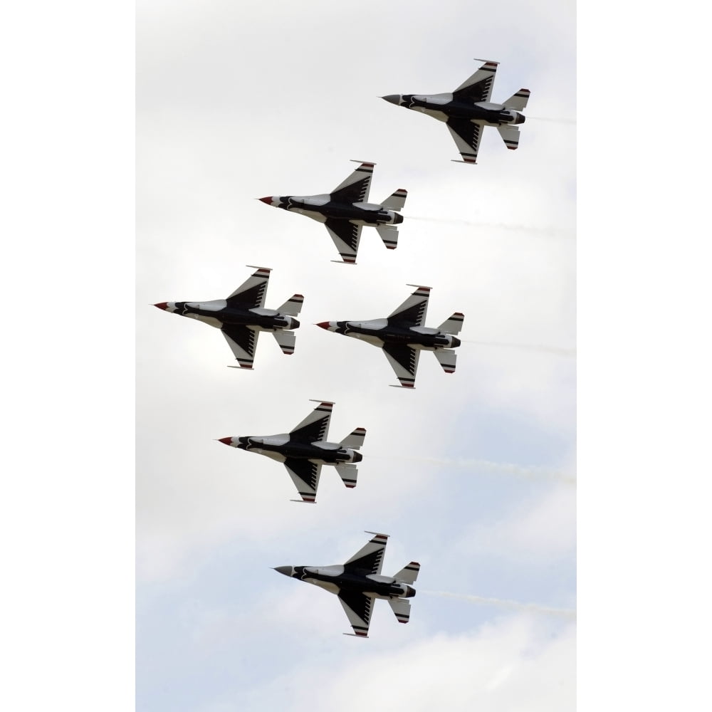The Thunderbirds form a 6-ship Delta formation Poster Print - Walmart.com
