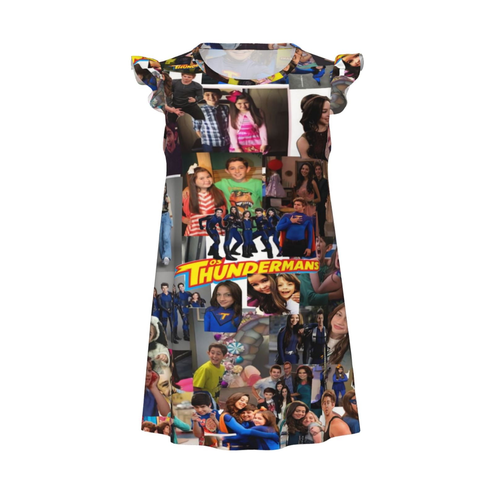 The Thundermans Little Girls Nightgowns Soft Flutter Sleeve Night Dress ...