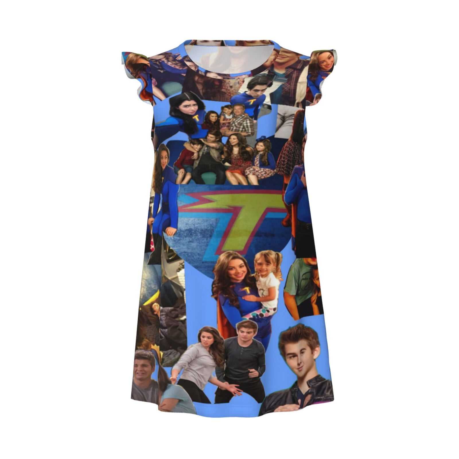 The Thundermans Little Girls Nightgowns Soft Flutter Sleeve Night Dress ...