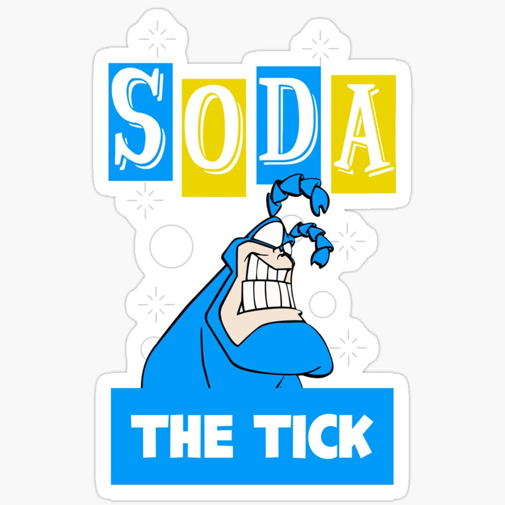 The Tick Soda Sticker Phone Decal Water Bottle Stickers Car Decals ...