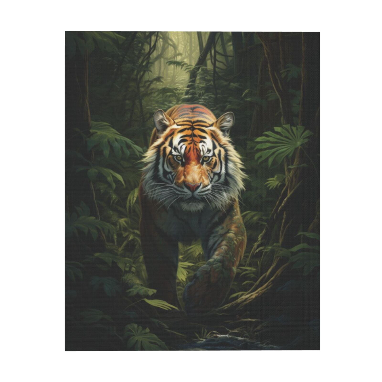 The Tiger Is Weaving Through The Woods (1) Canvas Frameless Painting ...