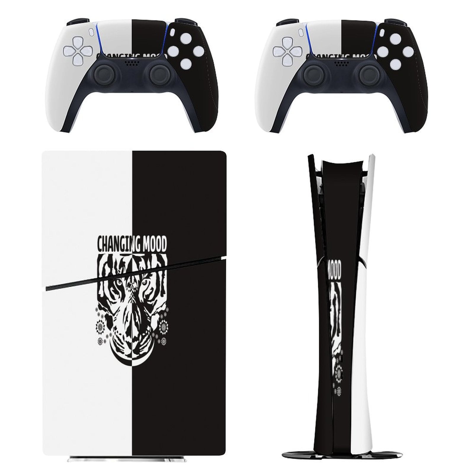 The Tiger Pumpkin Face PS5/PS5 Slim Digital Disc Skin Sticker For ...