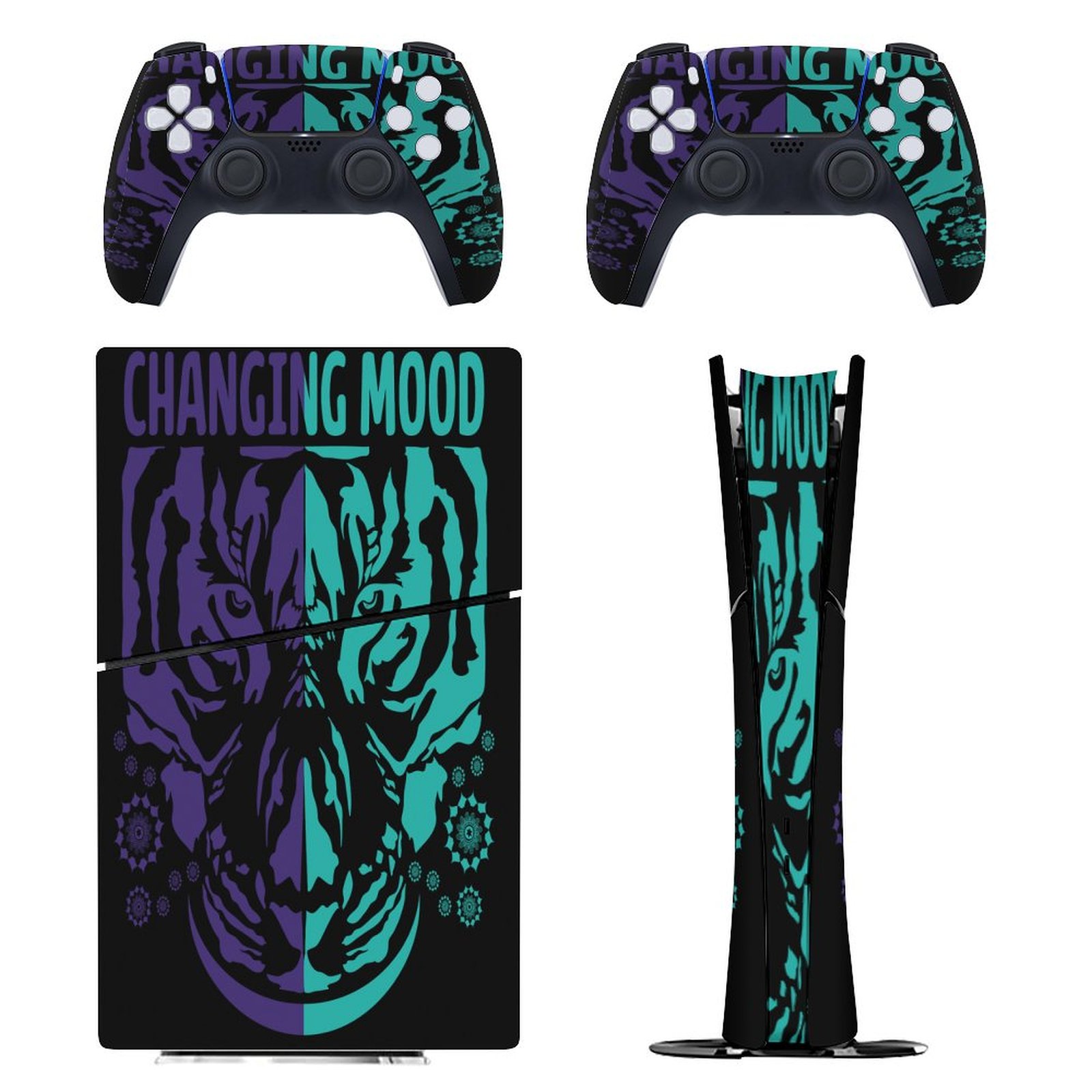 The Tiger Pumpkin Face PS5/PS5 Slim Digital Disc Skin Sticker For ...