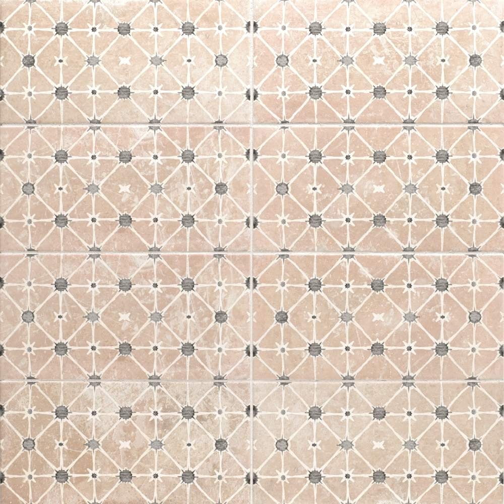 The Tile Life Arcilla White Decor Porcelain Floor and Wall Tile, 6" x ...