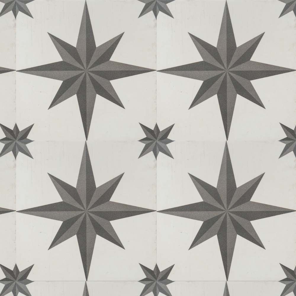 The Tile Life Astral 10" x 10" Grey Sun Square Porcelain Floor and Wall ...
