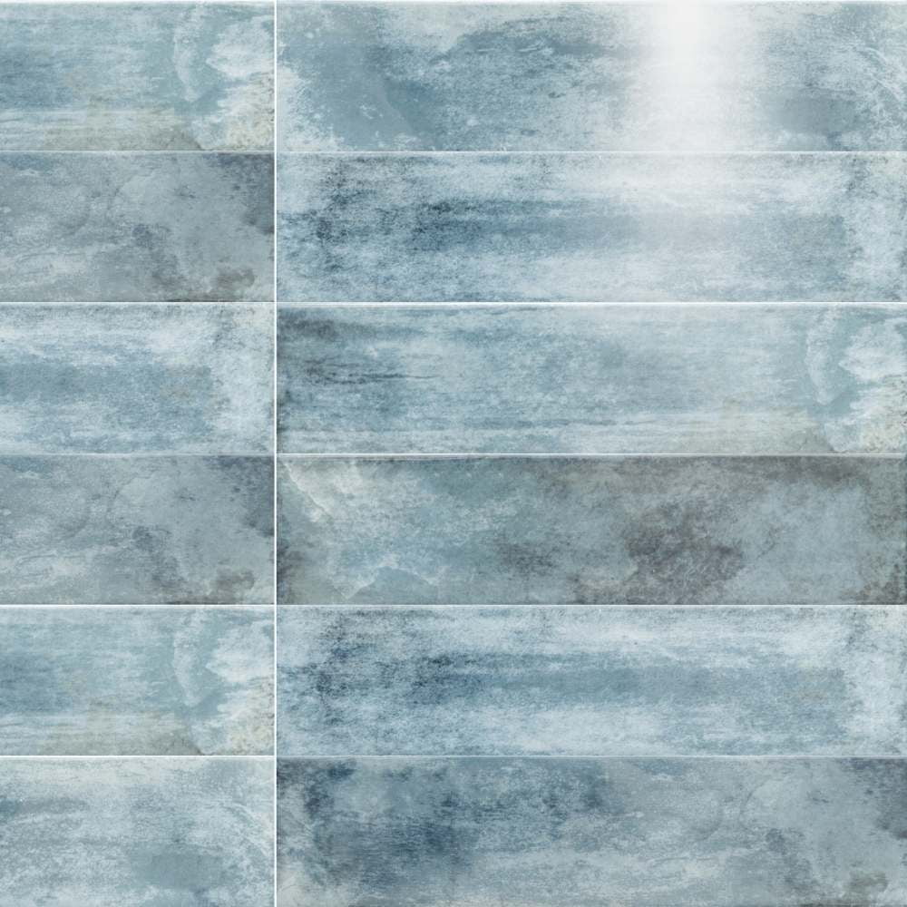 The Tile Life Avila 3x12 Rectangle Ceramic Wall Tile, Blue (5.38 Sq. ft ...