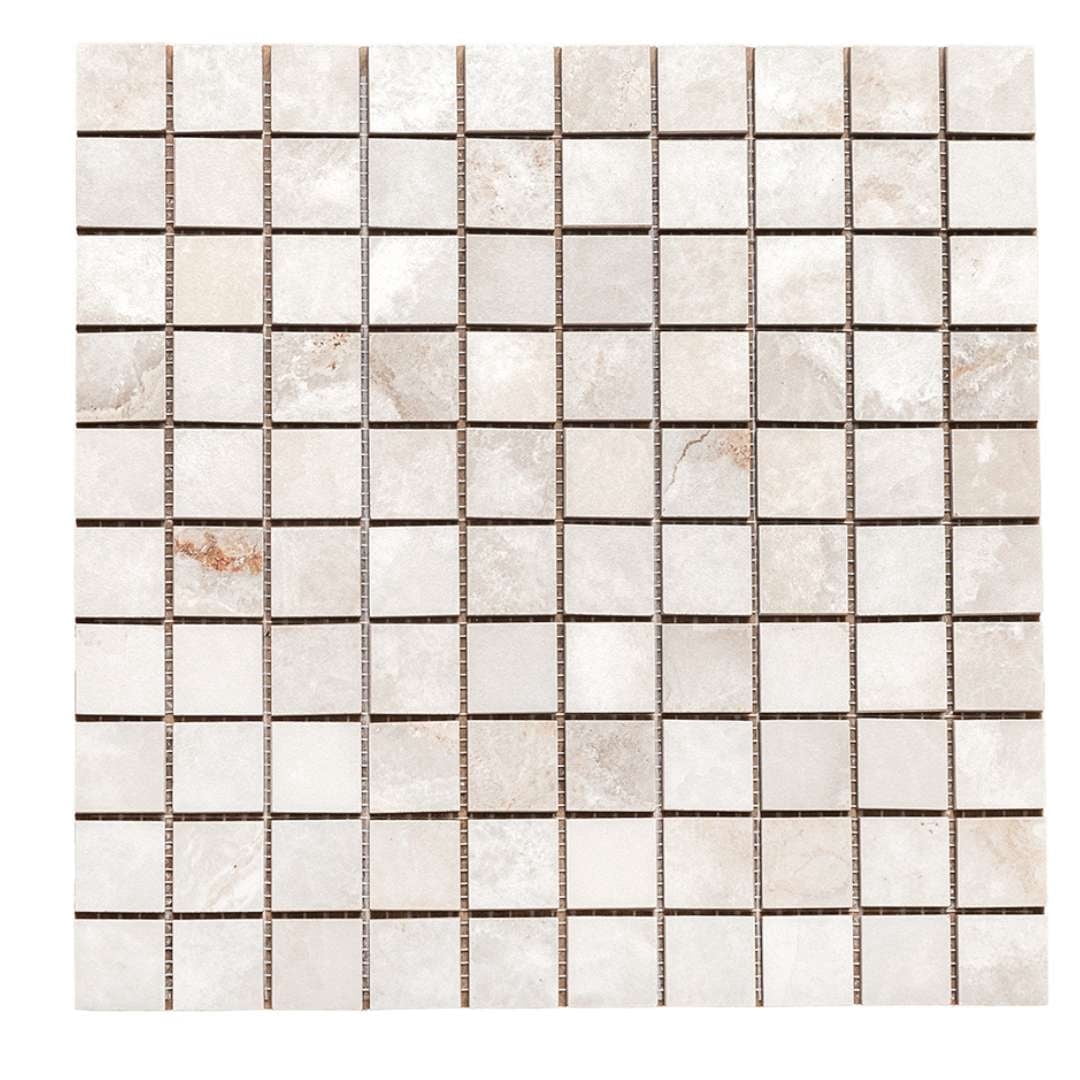 The Tile Life Banff 1" x 1" Onice Bianco Matte Porcelain Floor and Wall ...