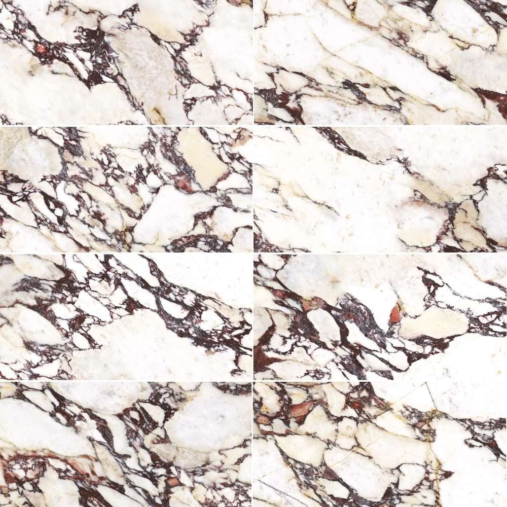 The Tile Life Cala Rosso Viola Glossy Porcelain Floor & Wall Tile, 4 x ...