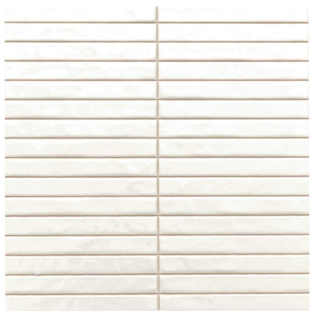 The Tile Life Castilla Ecru White 14" x 14" 3D Textured Ribbed ...