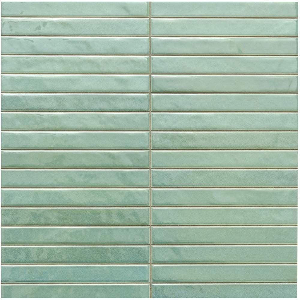 The Tile Life Castilla Sage 14" x 14" 3D Textured Ribbed Porcelain Wall ...