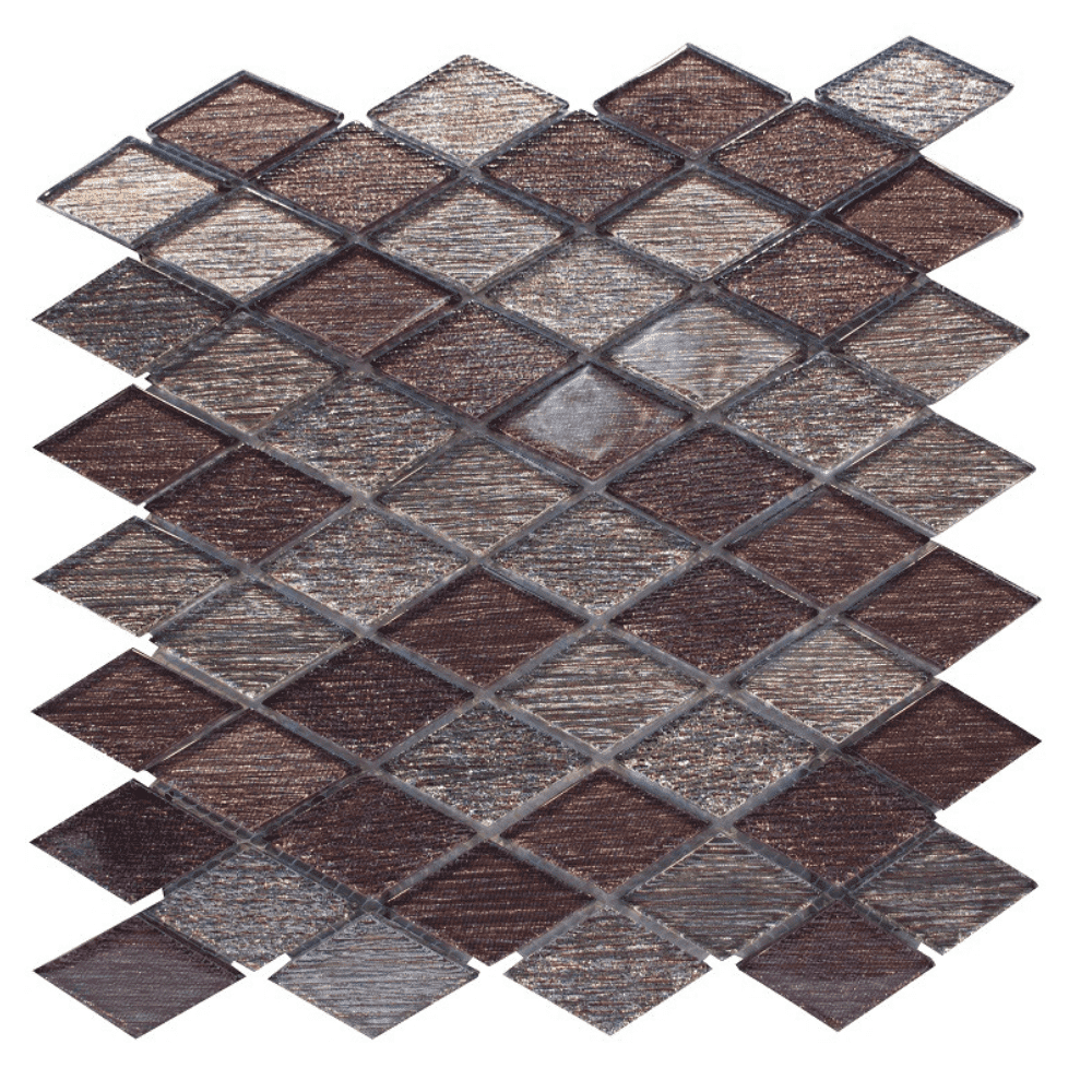 The Tile Life Cosmos Rhombus 12x12 Glass Tile Backsplash, Bronze (1 Sq ...