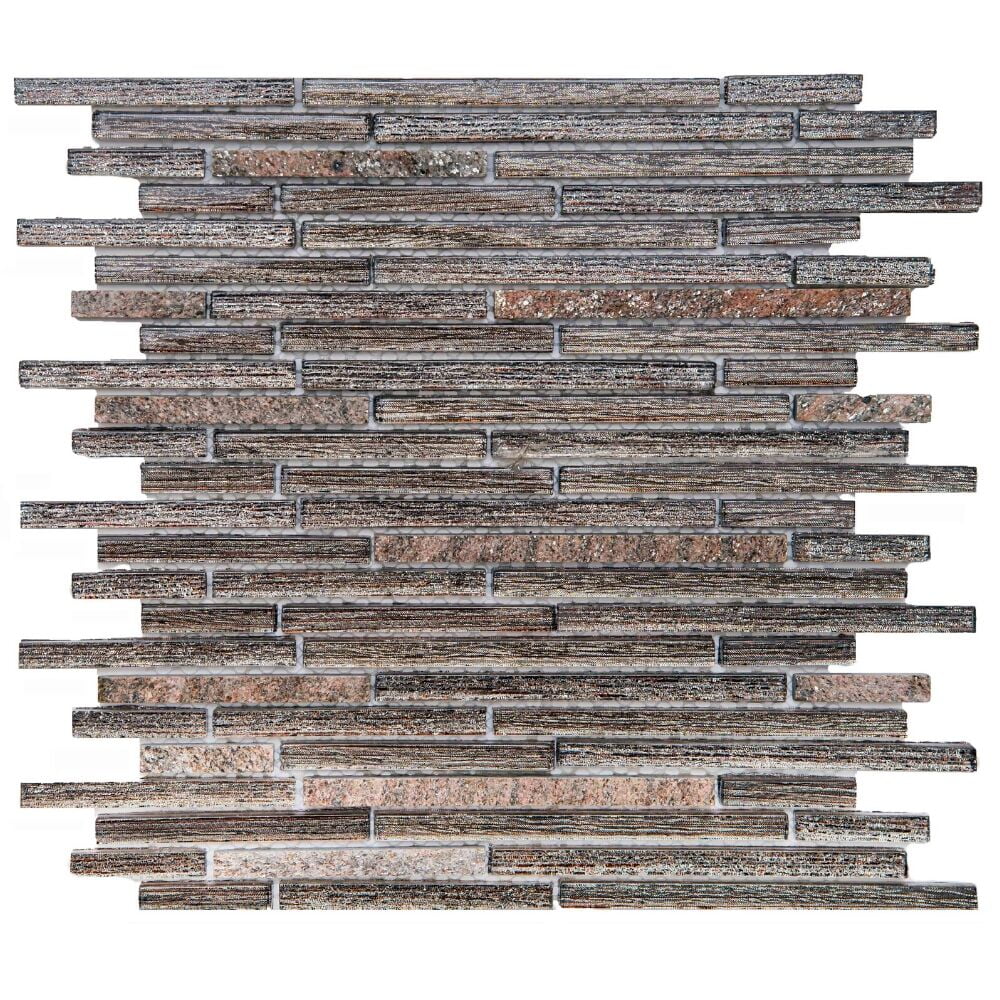 The Tile Life Cosmos Sleek 12x12 Rectangle Brick Glass Tile Backsplash ...