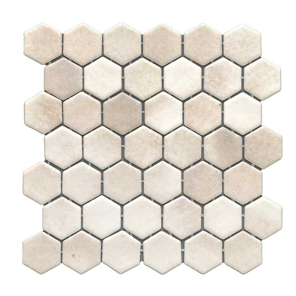 The Tile Life Eterna Hex 4" x 4" Sumatra Glass Backsplash Wall Tile ...
