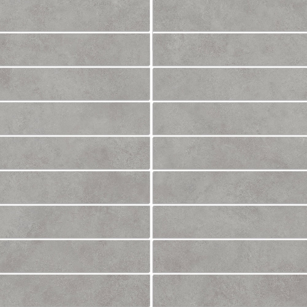 The Tile Life Foundry Gris Porcelain Mosaic Tile - 12 x 12 in. - Matte ...