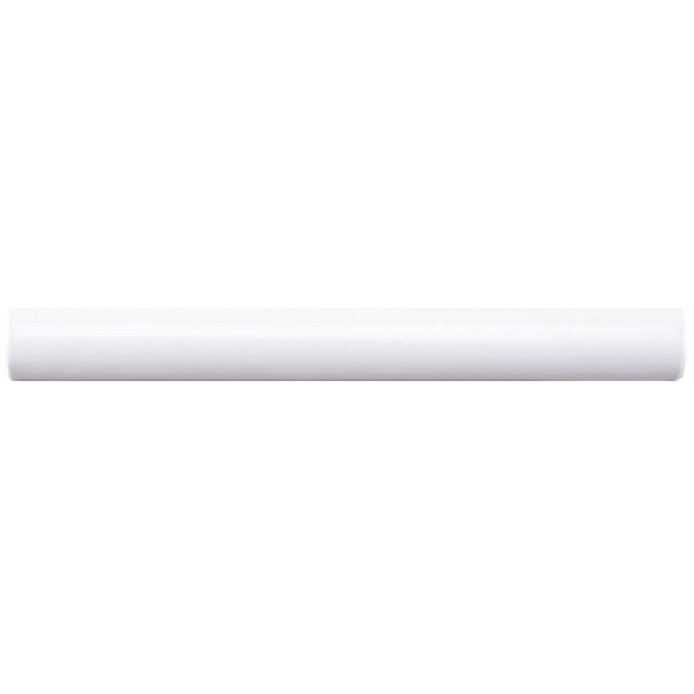 The Tile Life Fresno 0.5" x 6" White Ceramic Pencil Liner Wall Tile, 1 ...