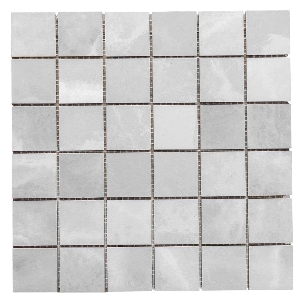 The Tile Life Geo Lush 12" x 12" Grey Square Porcelain Floor and Wall ...
