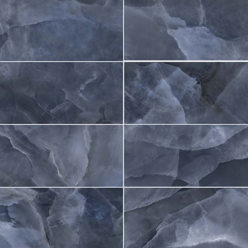 Tile Life Geo Lush 12x24 Blue Porcelain Tile for Flooring and Wall ...
