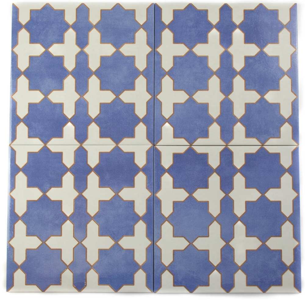 The Tile Life Gothic Cobalto Matte Geometric Porcelain Floor & Wall ...