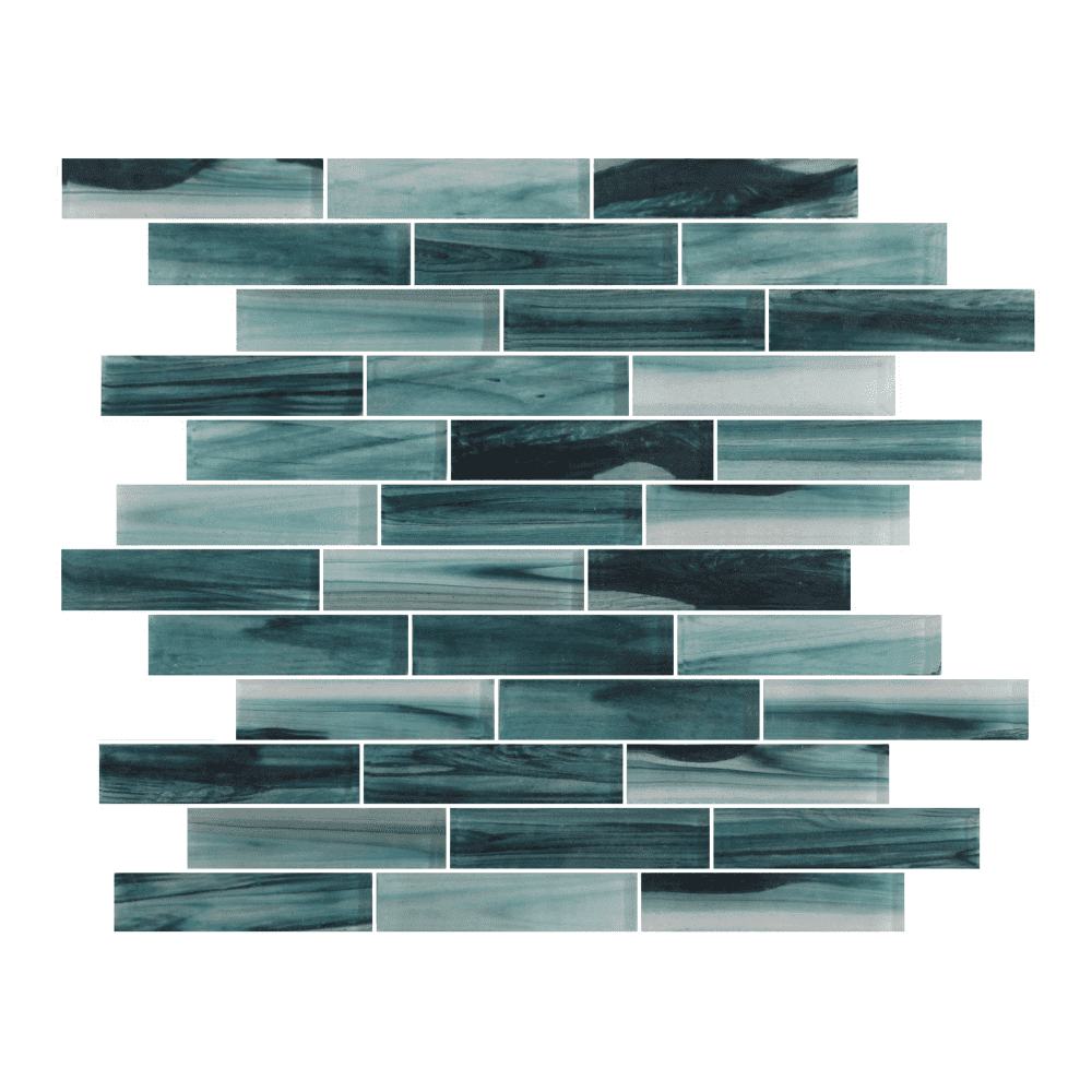 The Tile Life Island Antigua 1x4 Rectangle Brick Glass Wall Tile ...
