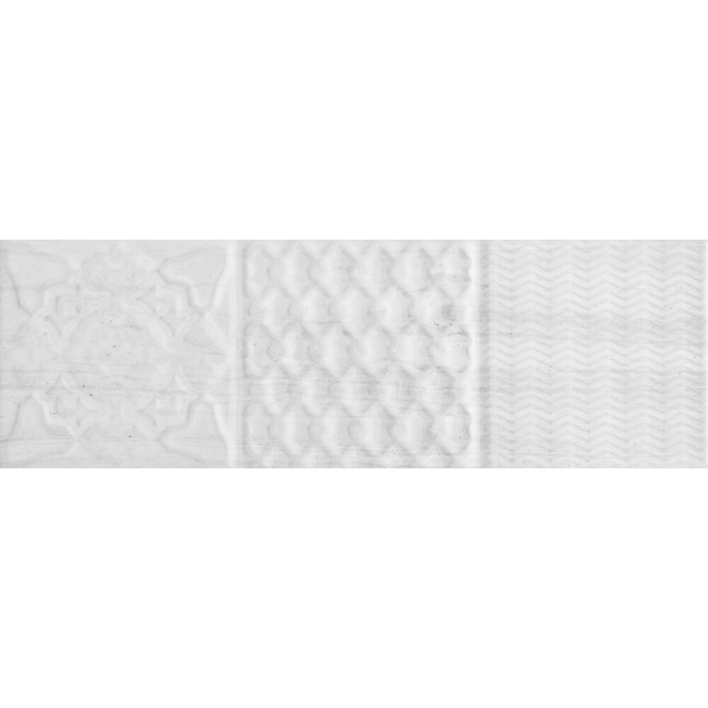 The Tile Life Jones 4x12 Rectangle Ceramic Relief Wall Tile, Blanco (11 ...