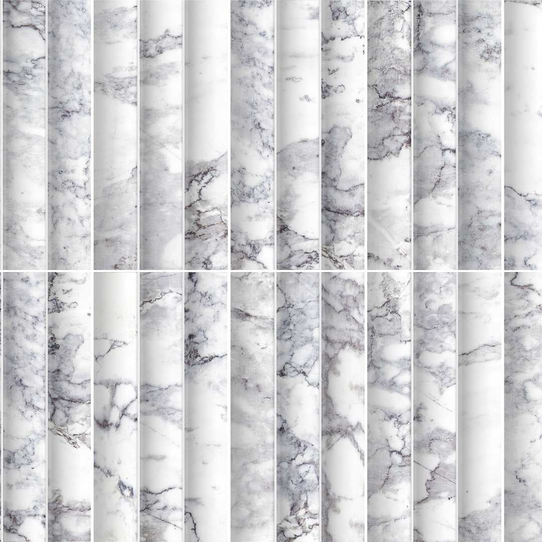 The Tile Life Lyrical Creta Porcelain Fluted Wall Tile, 4.5" x 9", 22 ...