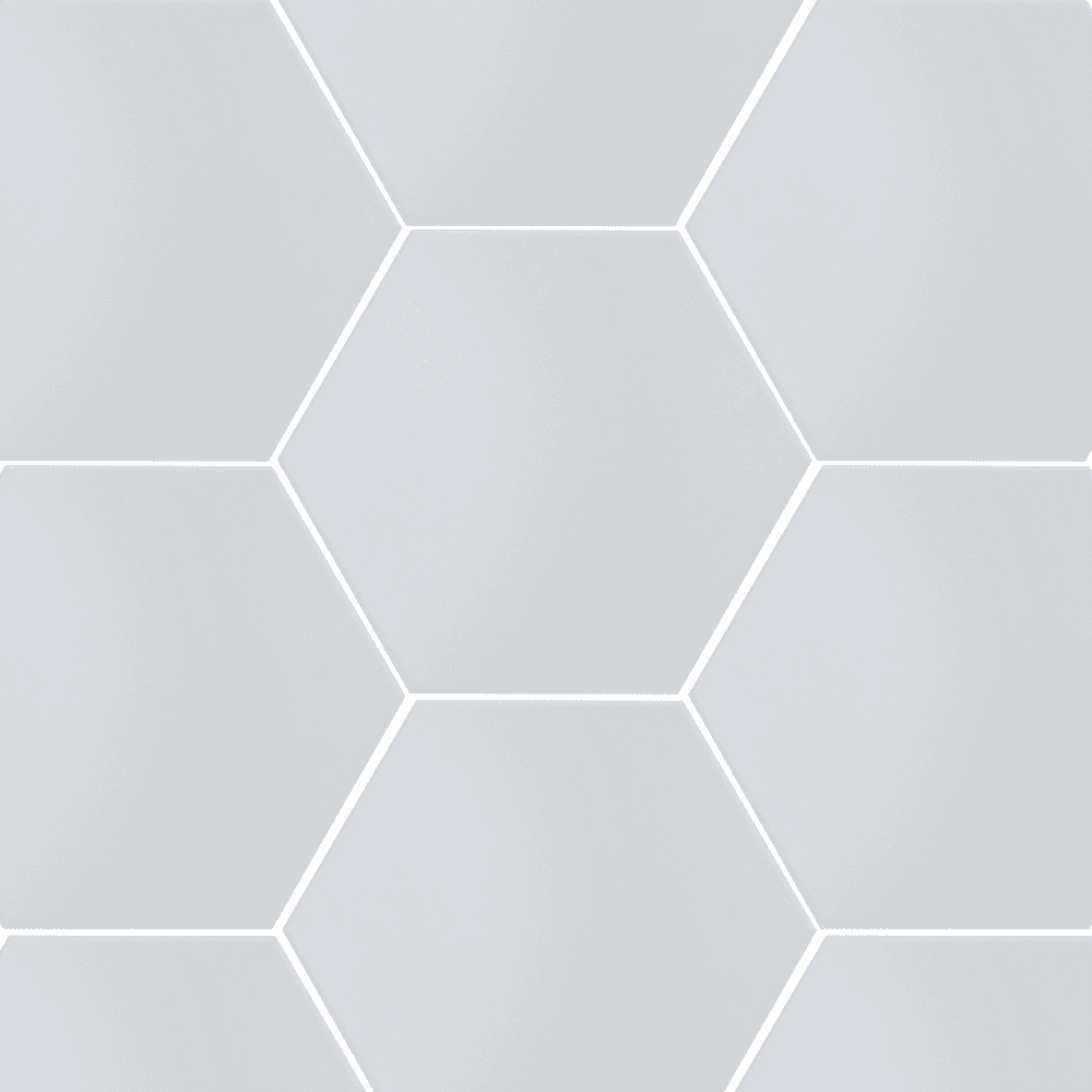 The Tile Life Milan Silver 8" x 9.5" Hexagon Matte Porcelain Floor and ...