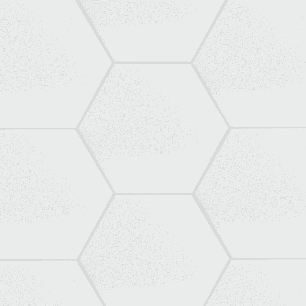 The Tile Life Milan White 8" x 9.5" Hexagon Matte Porcelain Floor and ...