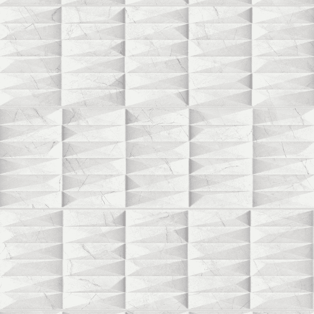 The Tile Life Milos White 3D Textured Ceramic Wall Tile Sample - 4 x 4 ...