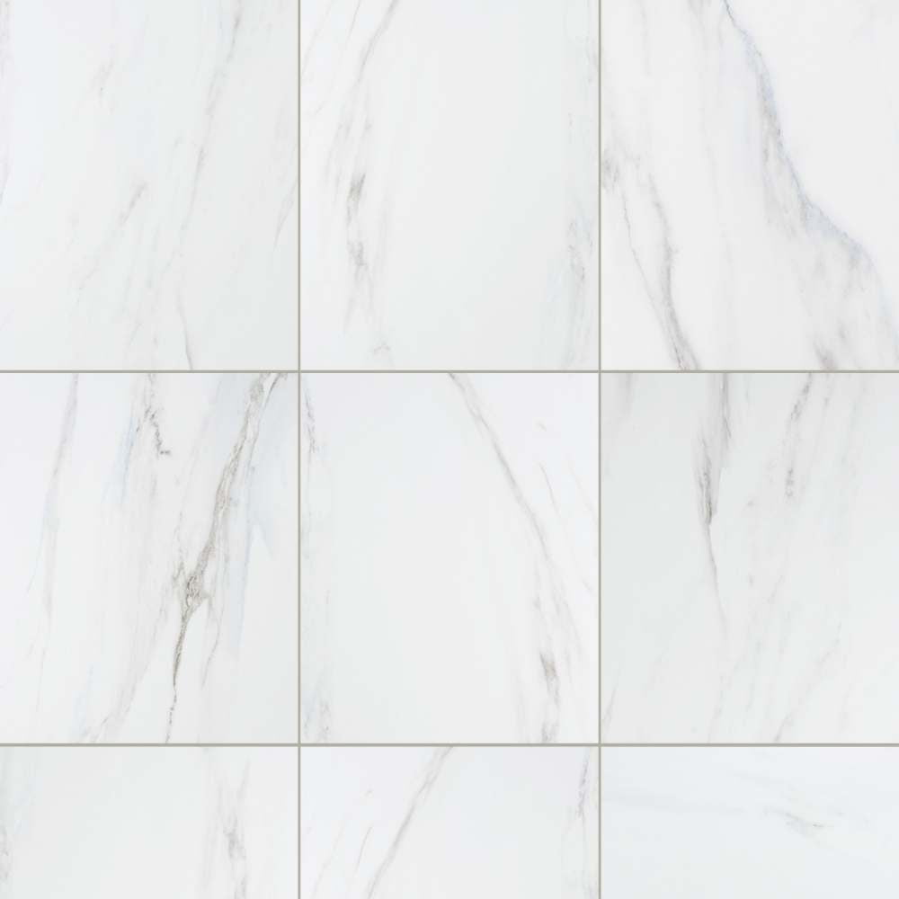 The Tile Life Minerva 10" x 13" Grey Rectangle Ceramic Marble Look Wall ...