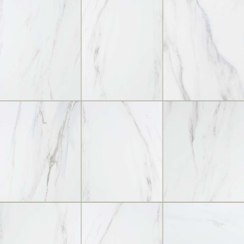 The Tile Life Minerva 10" x 13" Grey Rectangle Ceramic Marble Look Wall ...