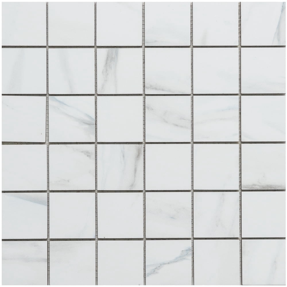 The Tile Life Minerva 2" x 2" Grey Porcelain Floor and Backsplash Wall ...