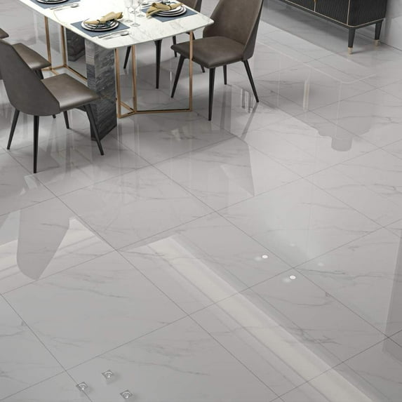 The Tile Life Monarch Calacatta Polished Porcelain Floor & Wall Tile ...
