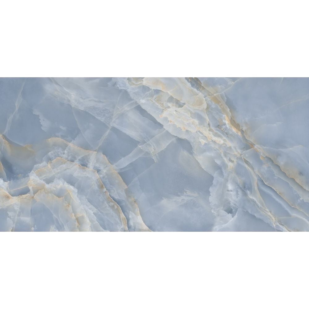 The Tile Life Monarch Jewel 24" x 48" Azul Polished Porcelain Floor and ...