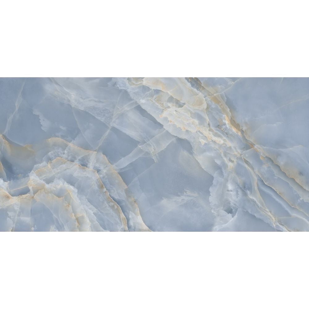 The Tile Life Monarch Jewel Polished Porcelain Tile, 24" x 48", Azul, 2 ...