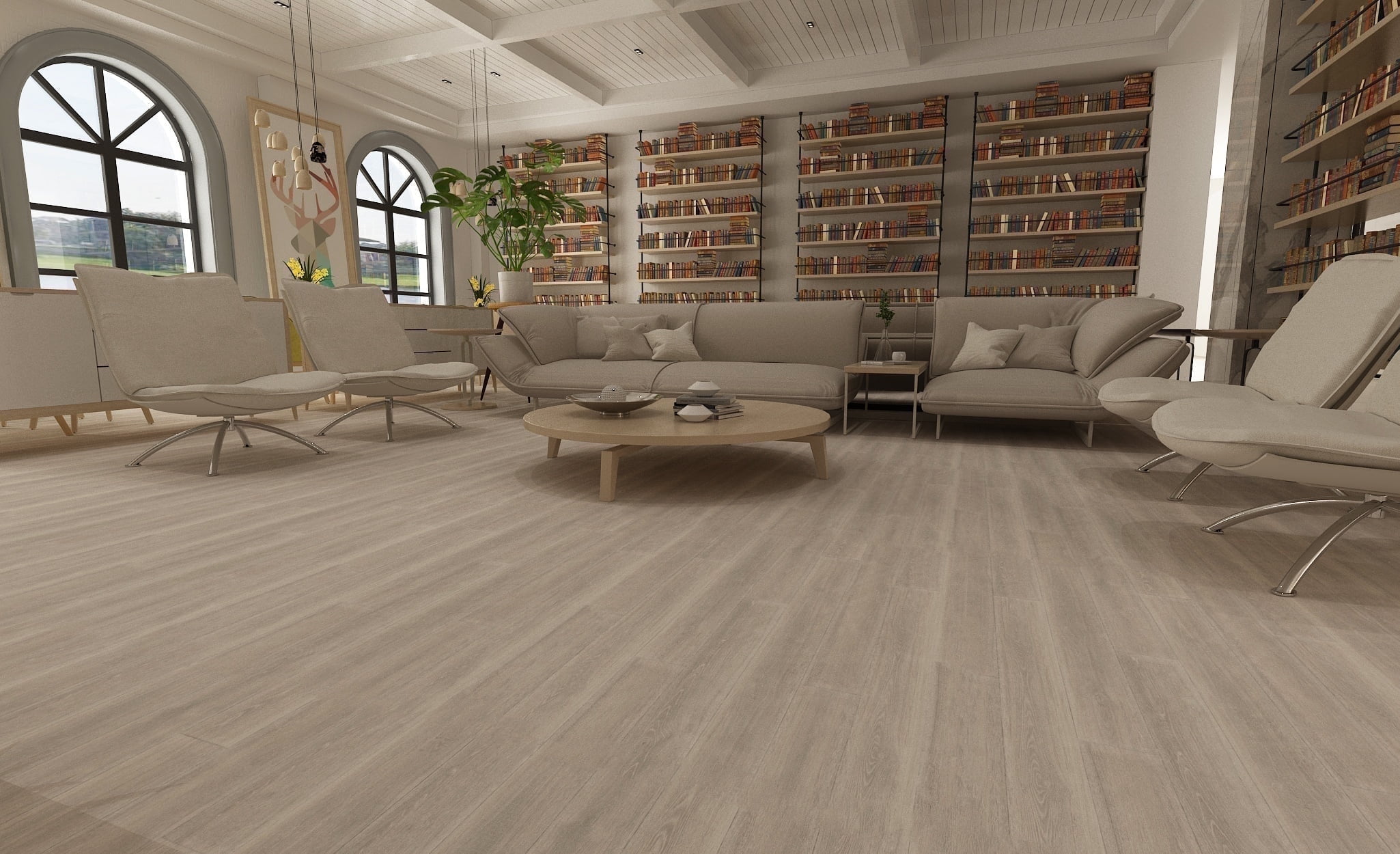 The Tile Life Muir 7" x 48" Country White Vinyl Floor and Wall Tile, 10 ...