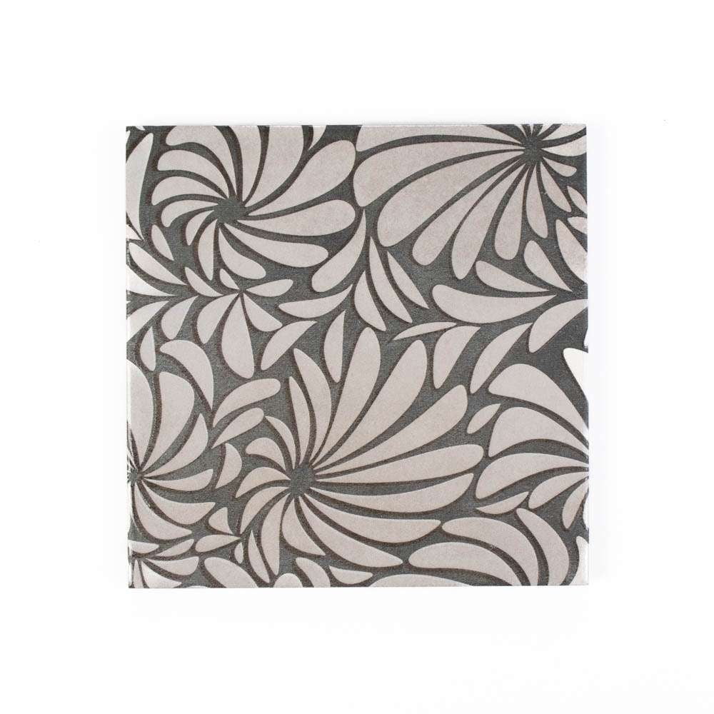 The Tile Life Olea Blossom Porcelain Encaustic Tile Sample - 6 x 6 in ...
