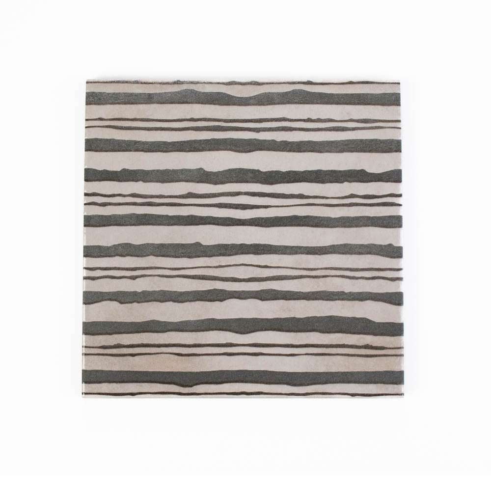 The Tile Life Olea Lines Porcelain Encaustic Tile - 6 x 6 in. - Satin ...