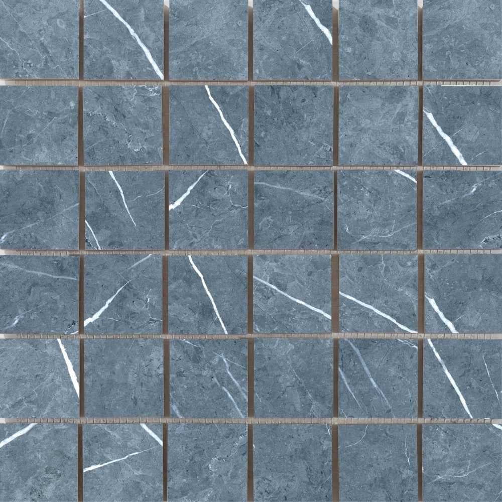 The Tile Life Opera 2" x 2" Blue Porcelain Floor and Wall Tile, 11 ...