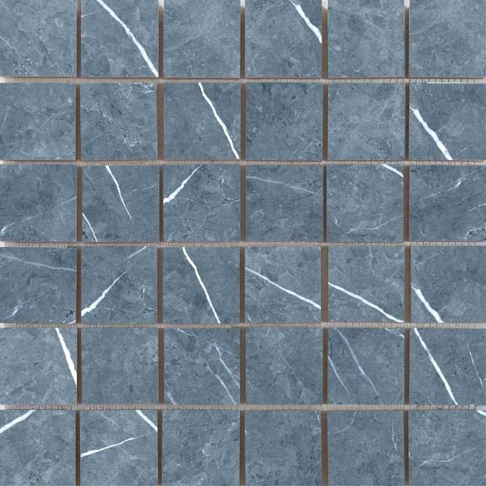 The Tile Life Opera 2" x 2" Blue Porcelain Floor and Wall Tile, 1 Sheet ...