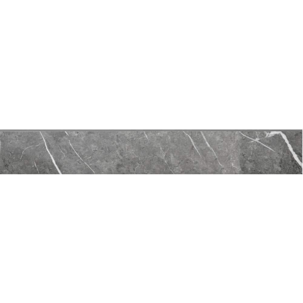 The Tile Life Opera 3" x 24" Gray Glossy Porcelain Bullnose Wall Tile ...