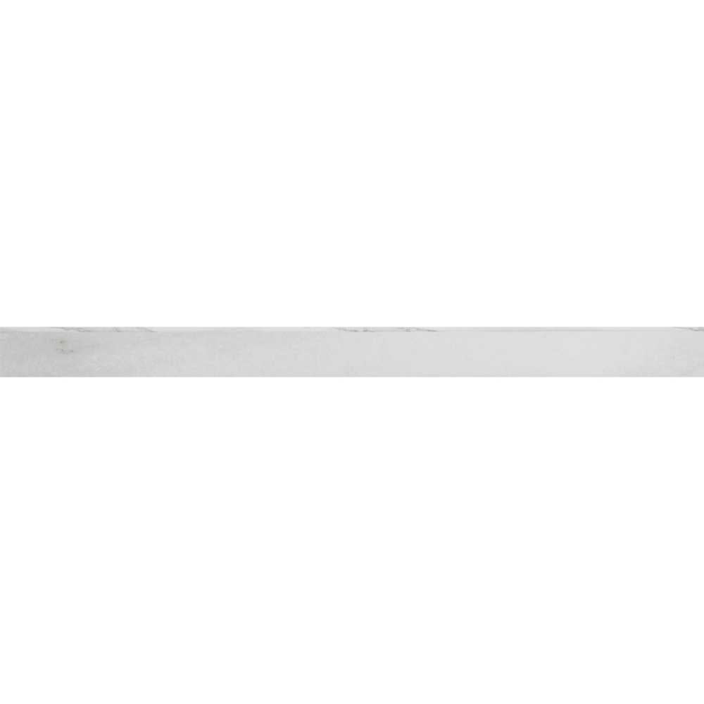 The Tile Life Penthouse 2" x 24" White Fantasy Glossy Porcelain ...