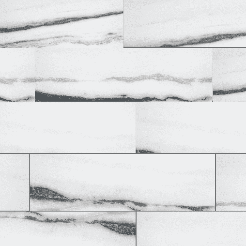 Tile Life Penthouse 4x12 Marble Look Porcelain Floor Wall Tile, White ...
