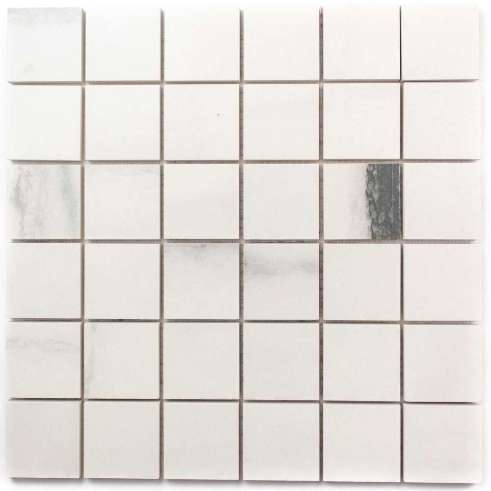 The Tile Life Penthouse White Fantasy Matte Porcelain Mosaic Tile, 12 ...