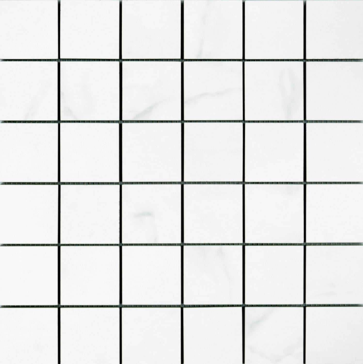 The Tile Life Providence White 2" x 2" Porcelain Floor and Wall Tile, 1 ...